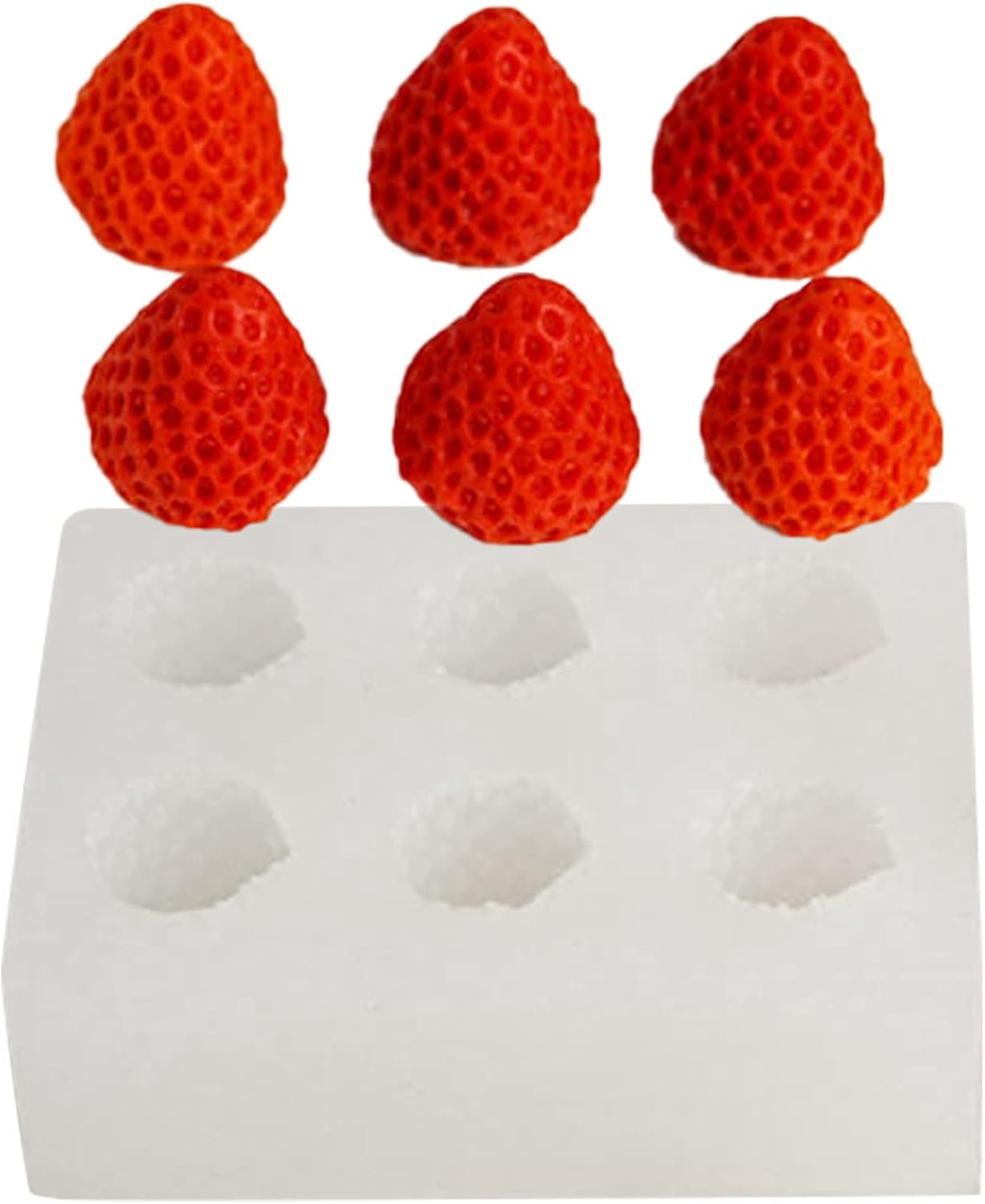 Amazon.com: ONNPNN 6 Cavity Strawberry Silicone Mold, Creative ...