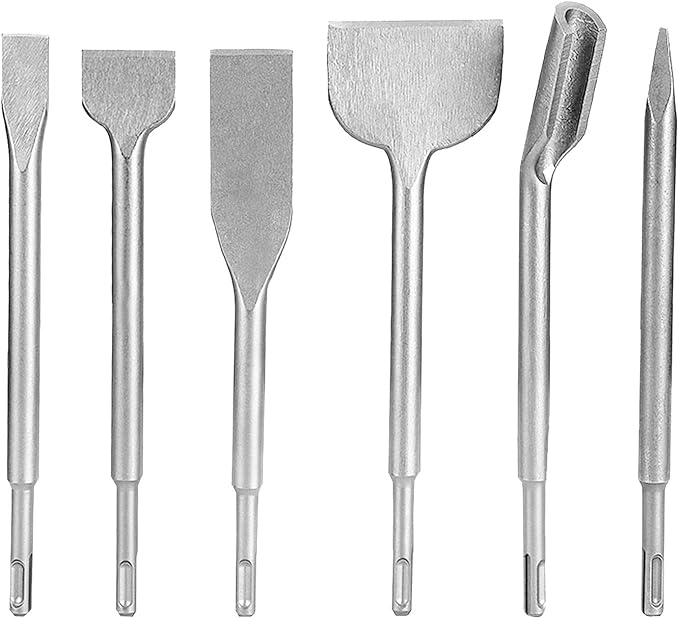 Meißel Set SDS-Plus 6 teilig Meisel für Bohrhammer SDS-Plus Hammer ...