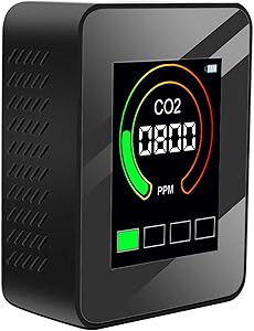 Bumdenuu CO2 Meter CO2 Detector Air Quality Monitor Carbon Dioxide Detector LCD Display ...