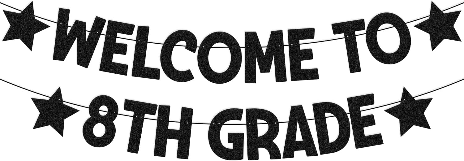 Amazon.com: Welcome to 8th Grade Banner Back to School Decoration First ...