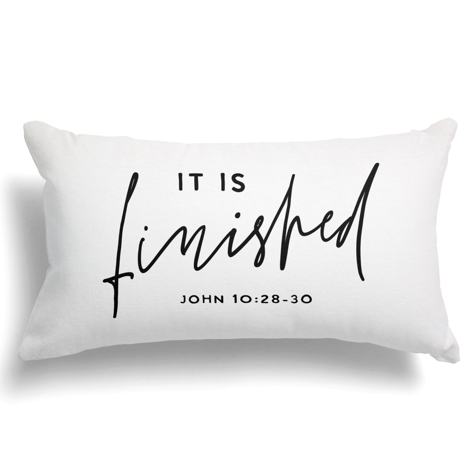 Amazon.com: FISWAFY Christian Pillow Covers 20x12, It is Finished Bible ...