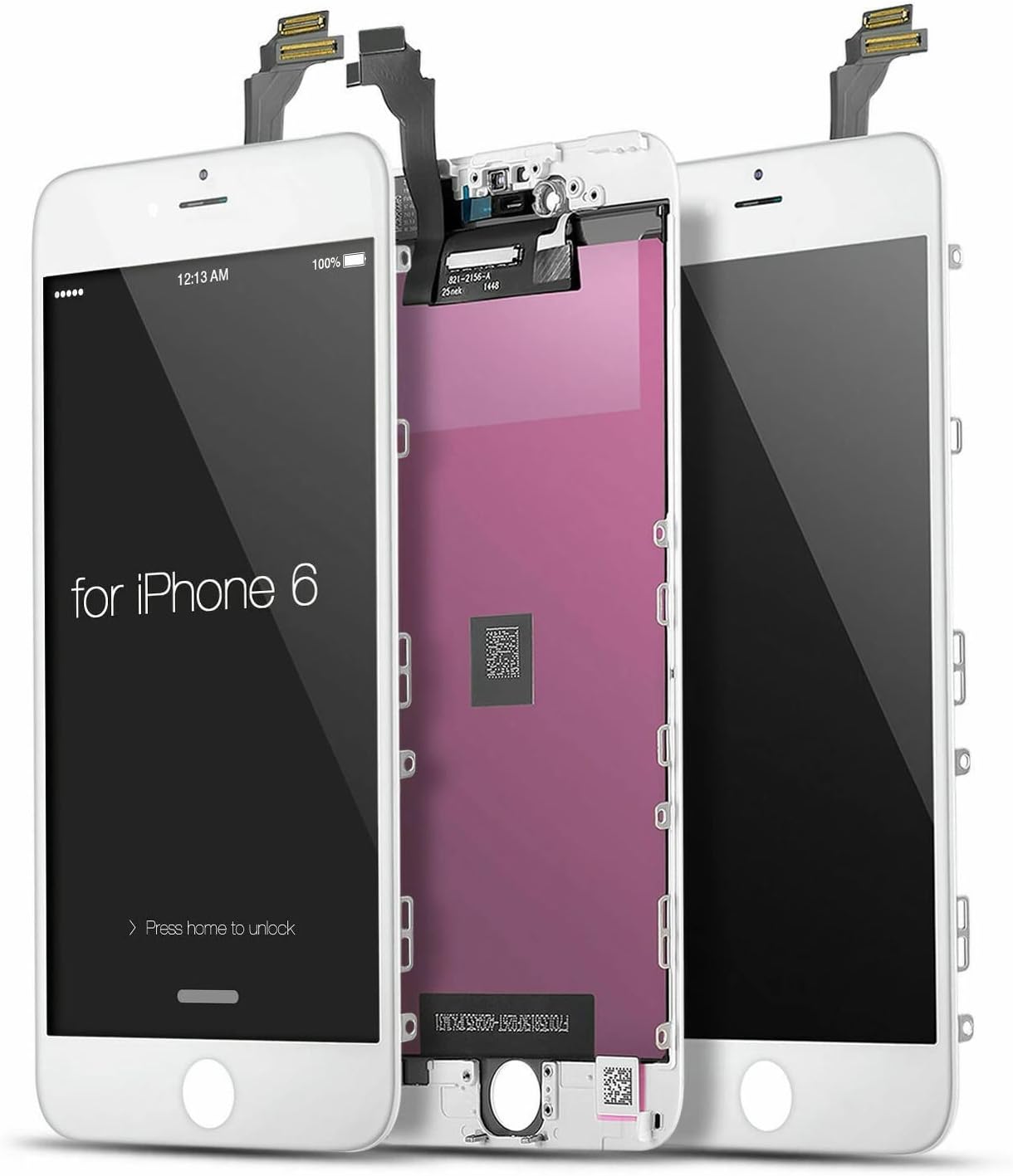Compatible for Apple iPhone 6 (White) LCD Display+Touch Screen Combo ...