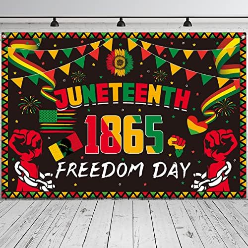 Amazon.com : Juneteenth Backdrop,Juneteenth Party Decoration June 19th ...