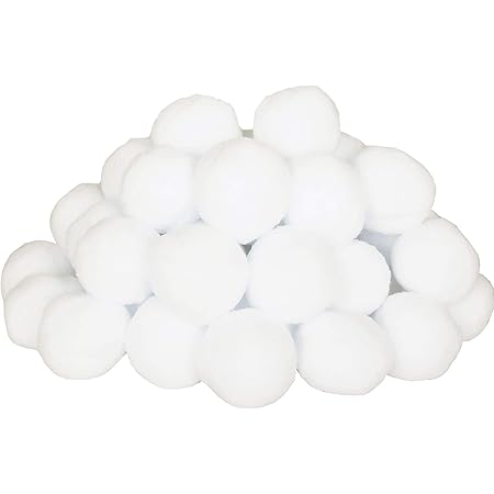 Amazon.com: 50-PK Fake Snowballs for Kids I Indoor Snowball Fight Set I ...