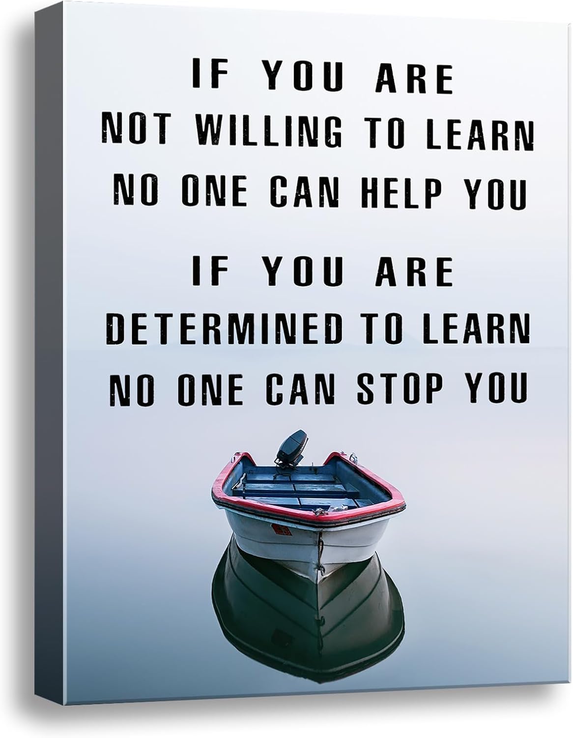 Amazon.com: Motivational Poster Wall Art Printed on Canvas Wall Decor ...