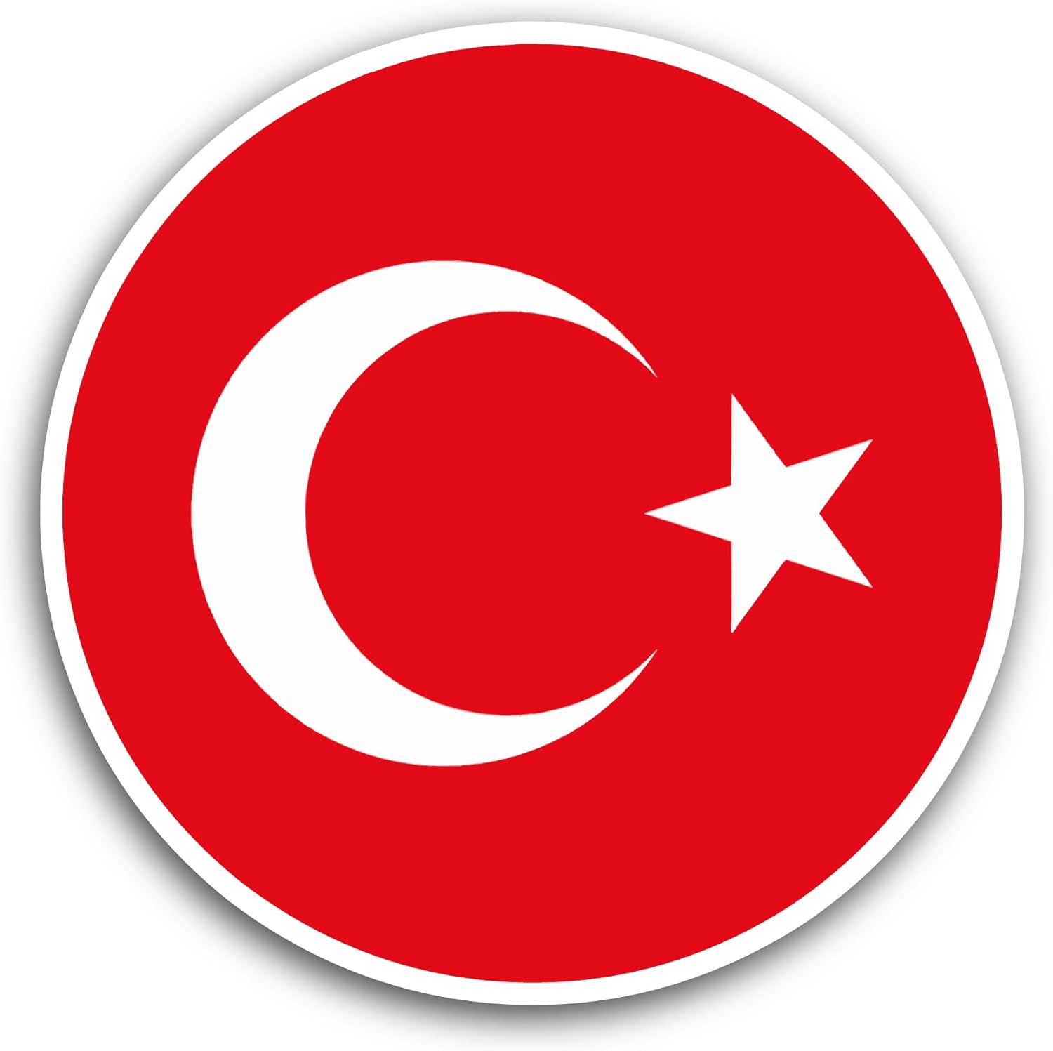 Amazon.com - 2 (Pieces) 3" and 5" Flag of Turkiye Sticker, Waterproof ...