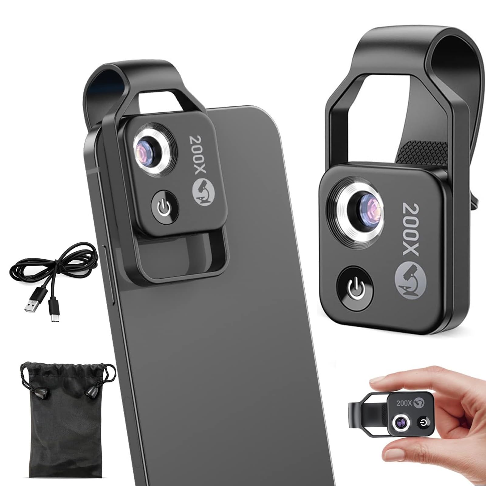 MIGEDY Nanozoom 200x Magnification Zoom, Nanozoom Cell Phone Lens ...