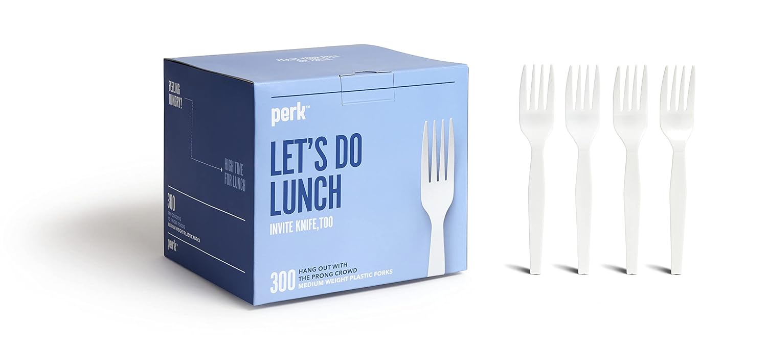 Amazon.com: Staples Perk Plastic Forks, Medium-Weight Disposable ...