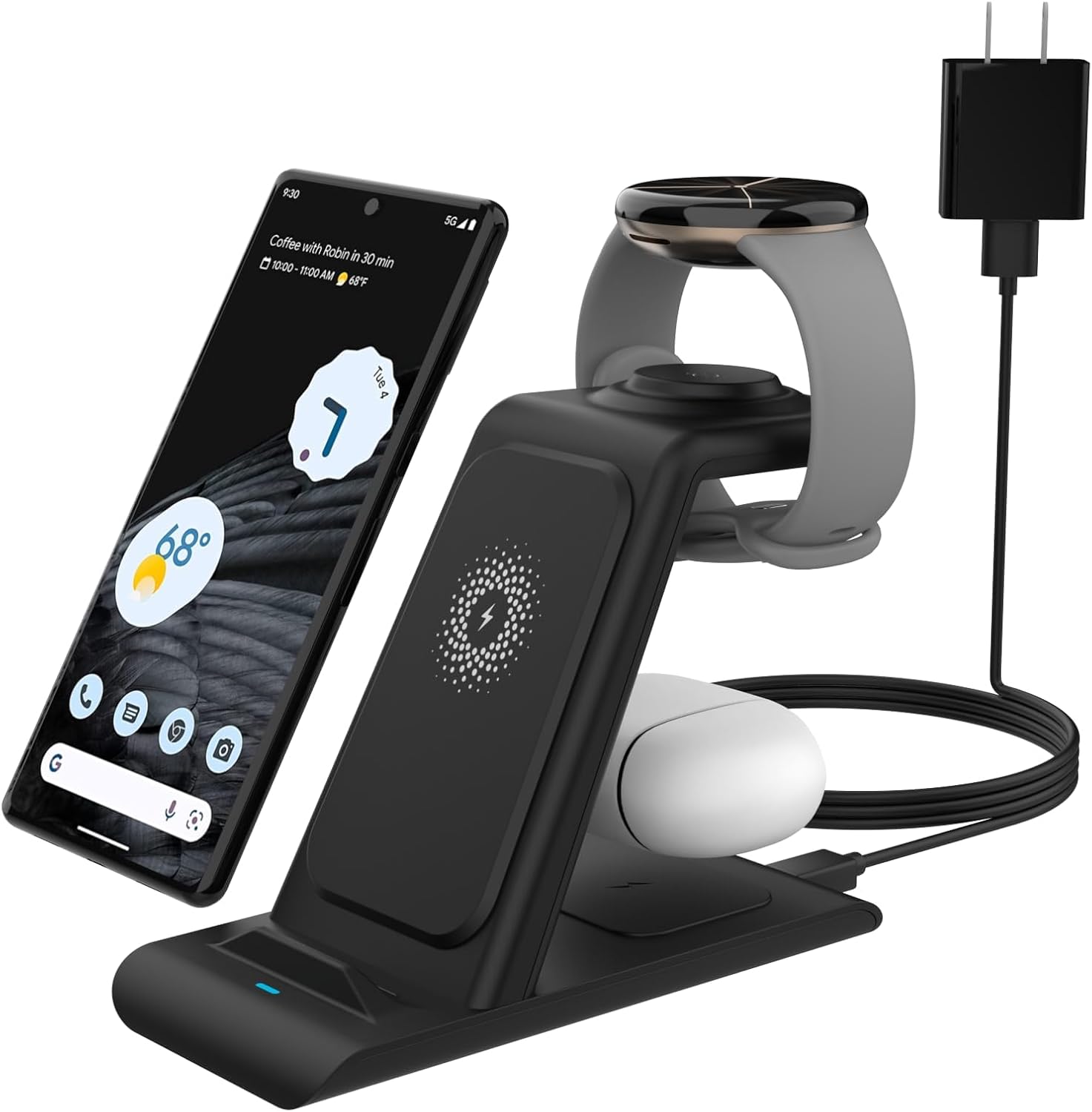 Amazon.com: HATALKIN Wireless Charger for Pixel Watch 1 Only,3 in 1 ...
