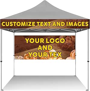 Amazon.com: GERTSMAC Custom Tent Banners and Valance Add Signs/Text for ...