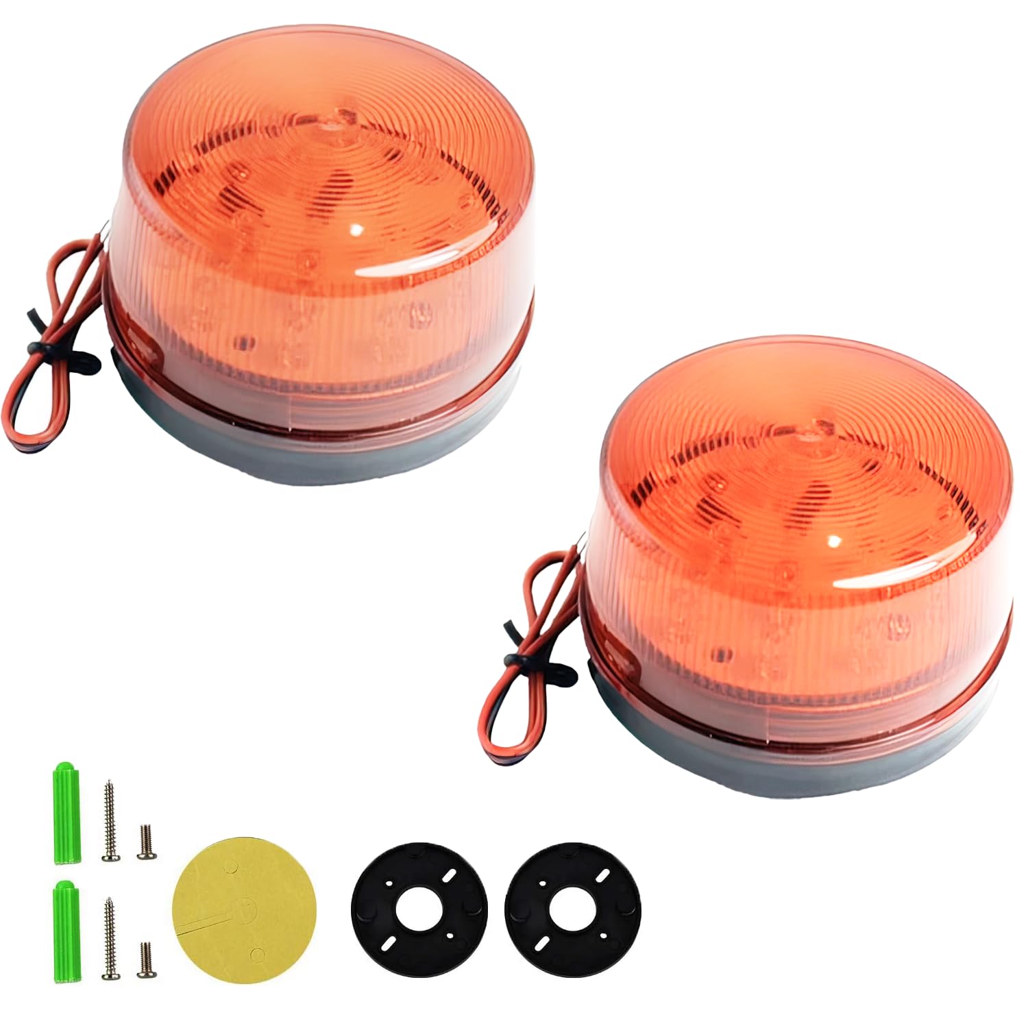 Amazon.com: Orange Strobe Beacon Light,Lelukee 2pcs DC 12V Flashing ...