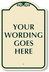 Amazon.com: SmartSign 12" x 18" Designer Custom Sign, Add Your Wording ...