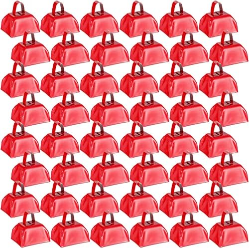Amazon.com: Yeshone 48 Pcs Metal Cowbells Loud Cow Bell with Handles ...