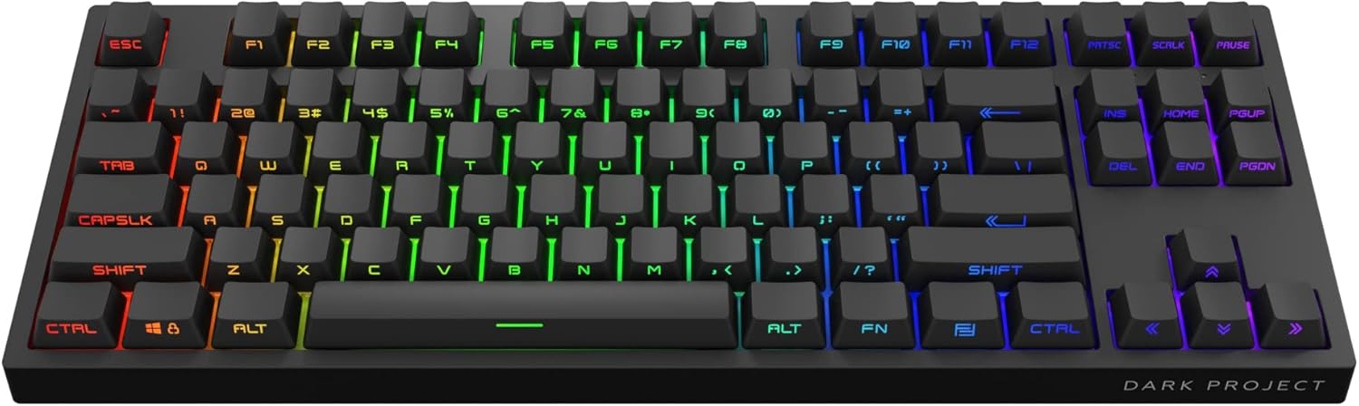Amazon.com: Dark Project KD87A Gaming Keyboard, Side print, TKL, 87 ...