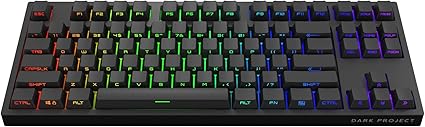 Amazon.com: Dark Project KD87A Gaming Keyboard, Side print, TKL, 87 ...