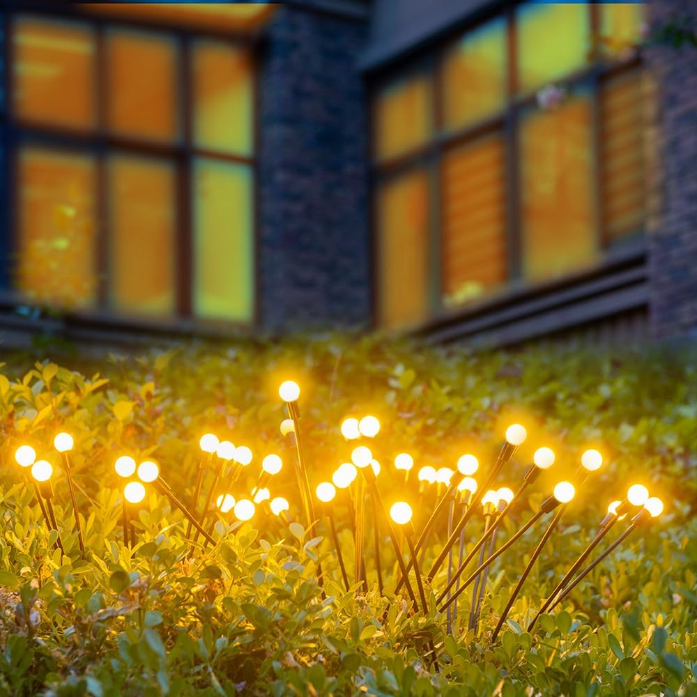 Amazon.com : 2 Pack 400LED Solar Firework Pathway Lights, Scary ...