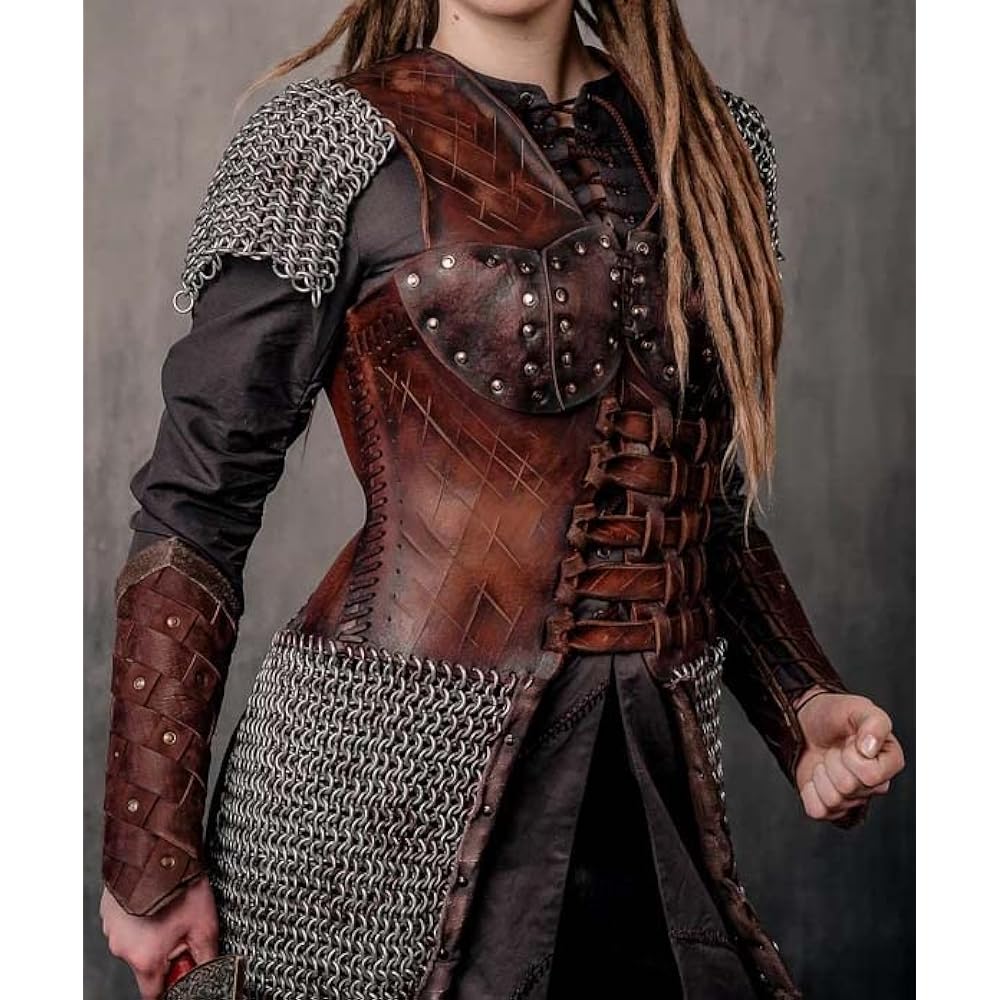 $19/mo - Finance Leather Armor with Chainmail;Women Breastplate;LARP ...