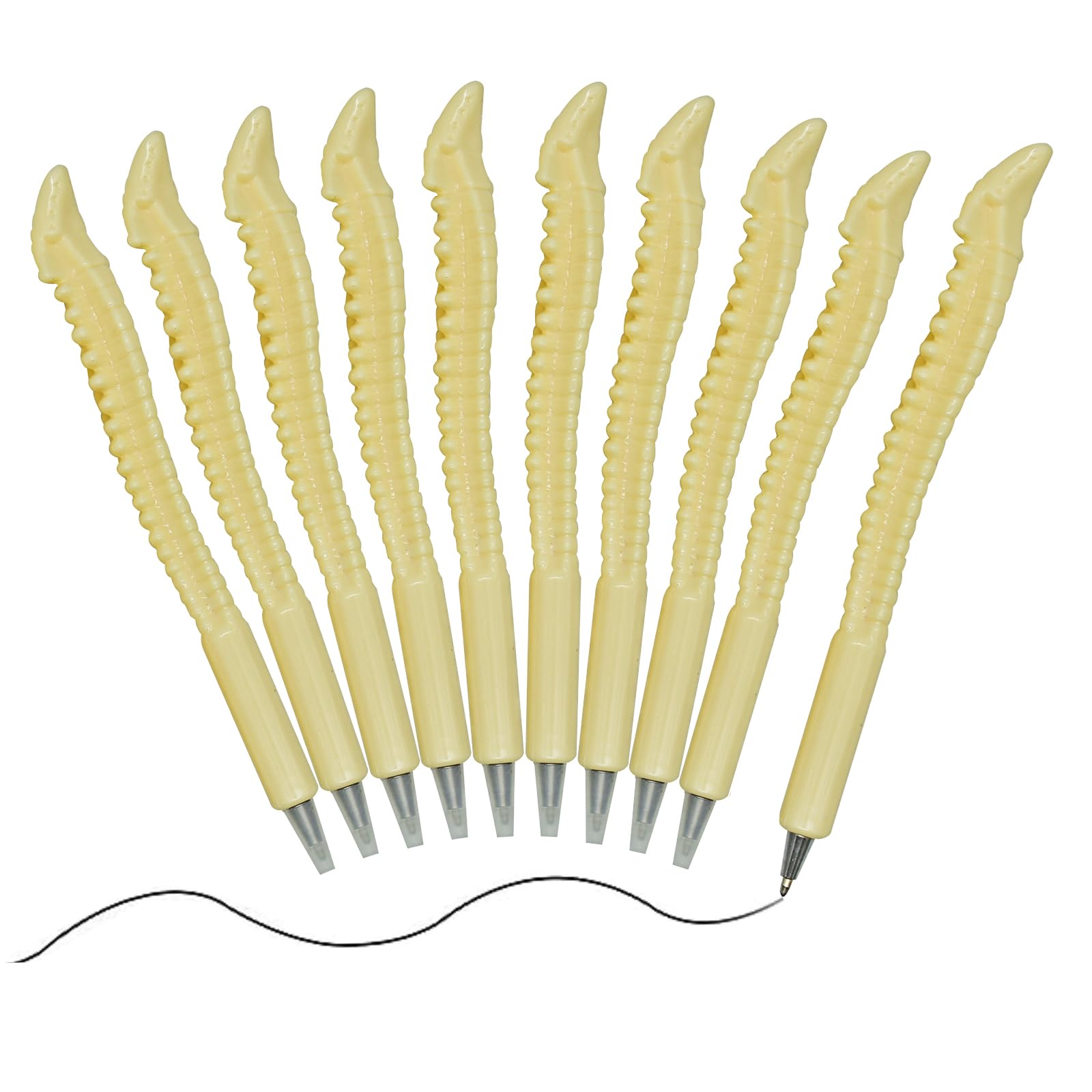 Amazon.com : Lopenle 32PCS Novelty Bone Pens Spine Shape Ballpoint Pen ...