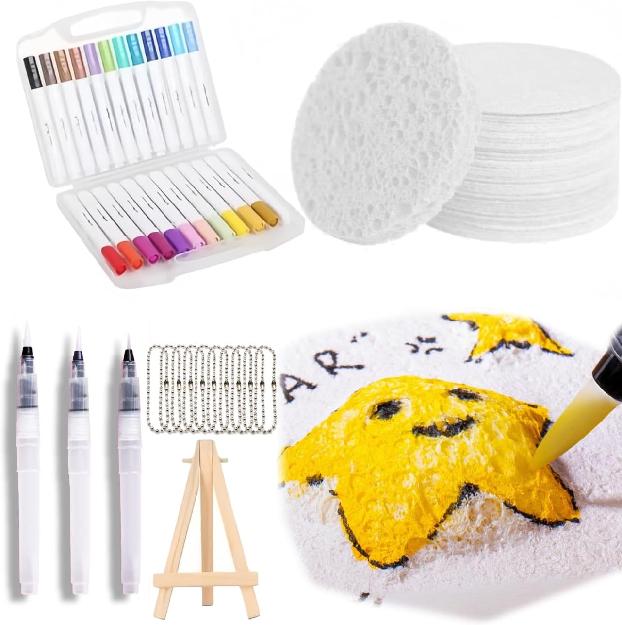 Amazon.com: Magic Puffy Paint,3D Drawing Magic Canvas Sponge,Foam ...
