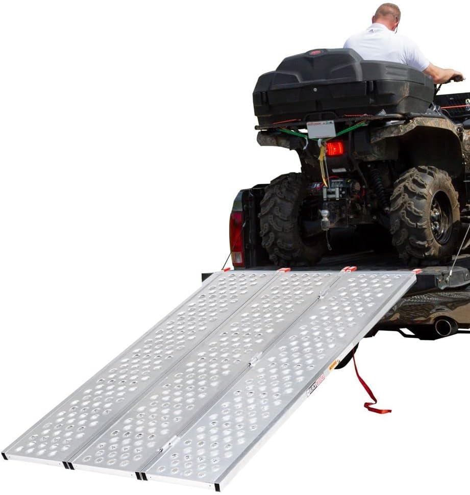 Amazon.com: VEVOR Aluminum Ramps, 1500 lbs, Folding Loading Ramp with ...