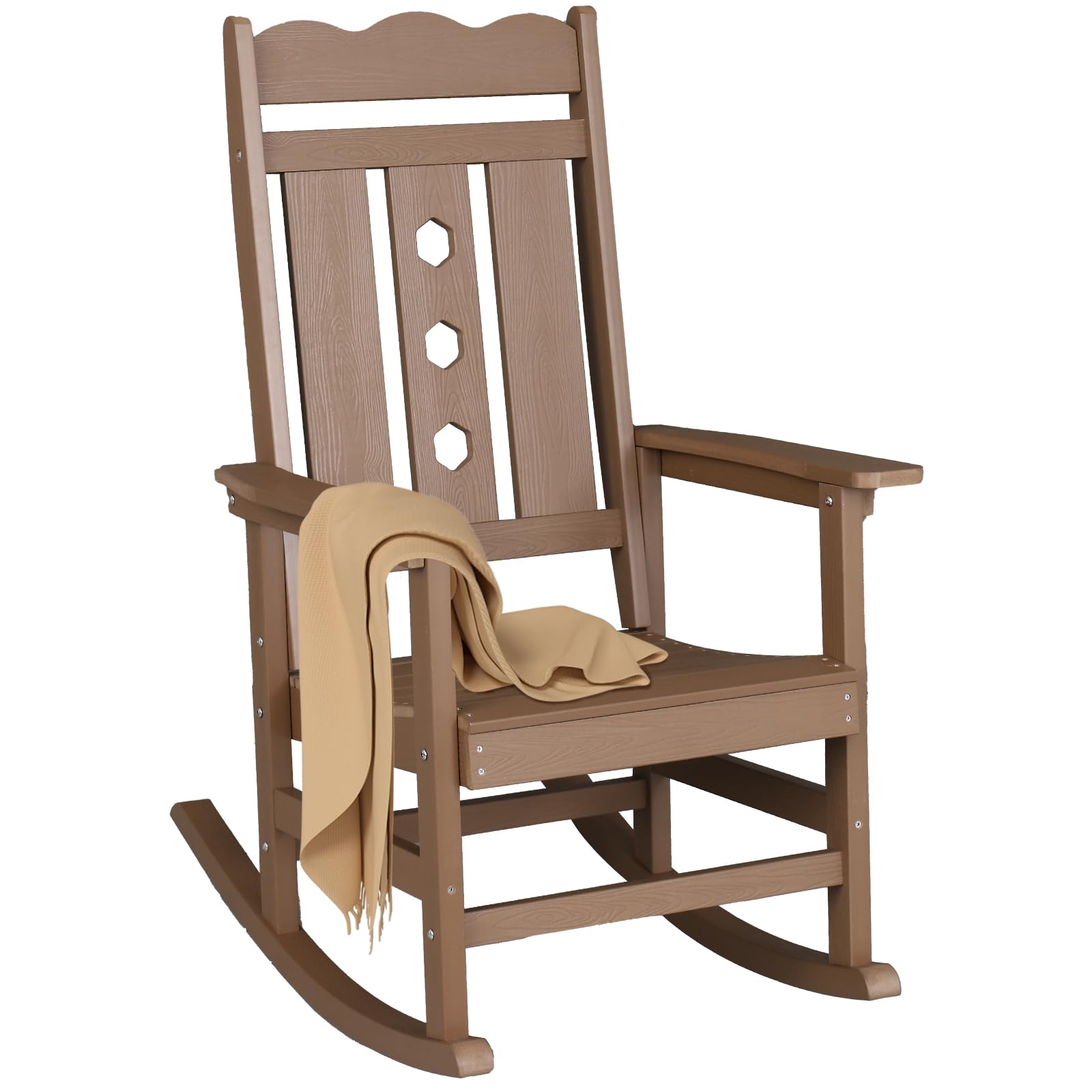 Amazon.com: HPWLYO All-Weather Outdoor Rocking Chair, Oversized Porch ...