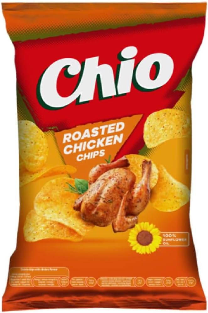 Chio - Crisps Roasted Chicken 60g - Pack of 4 : Amazon.co.uk: Grocery