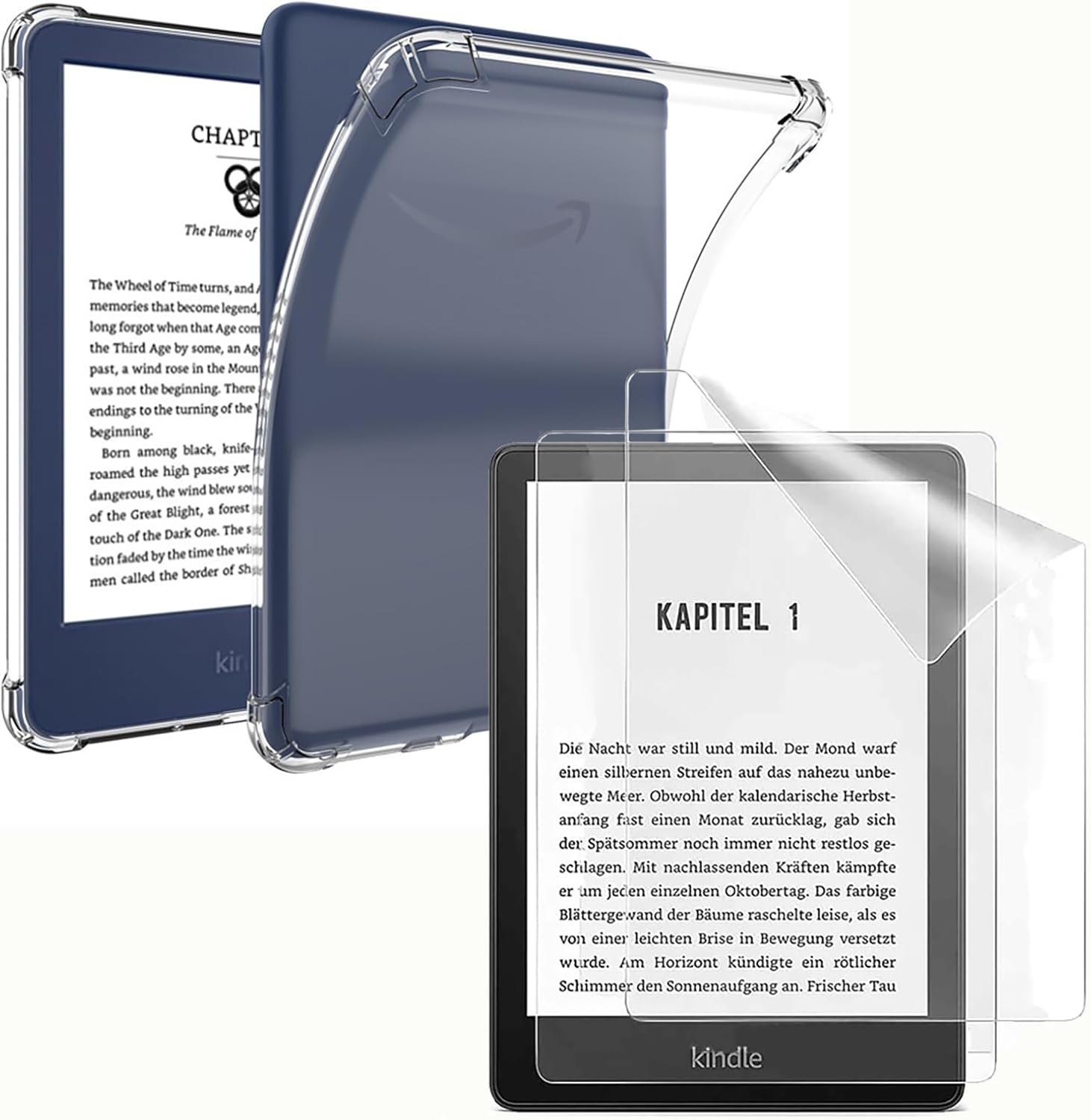 Case and Screen Protector Compatible for 6.8" Kindle Paperwhite (11th ...
