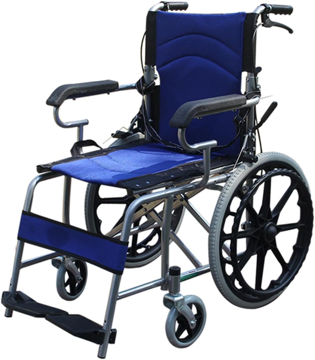 Amazon.com: Portable Folding Stand Up Wheelchair with Handbrake ...
