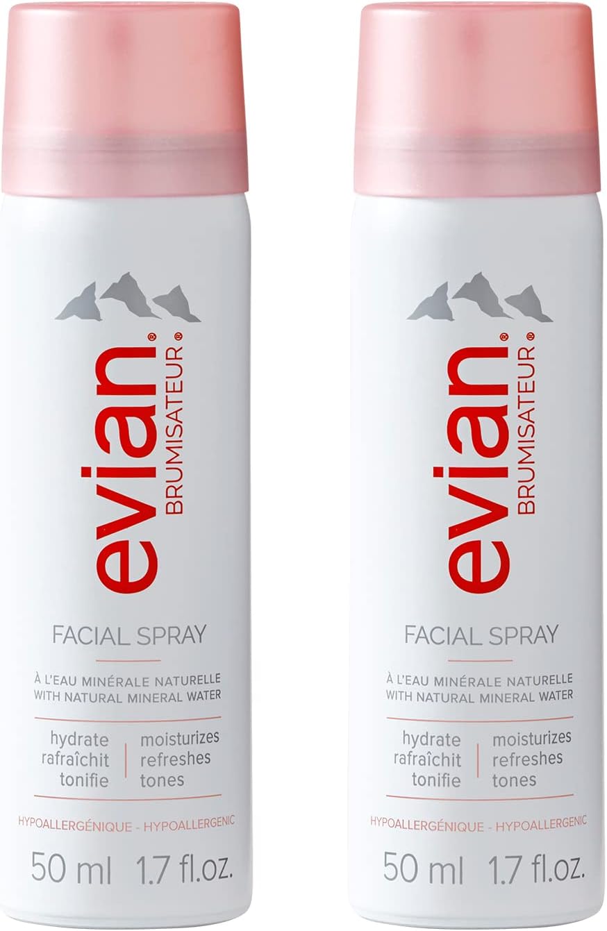 Evian Mineral Water Facial Spray Duo (Set of Two 1.7oz) by evian Facial ...