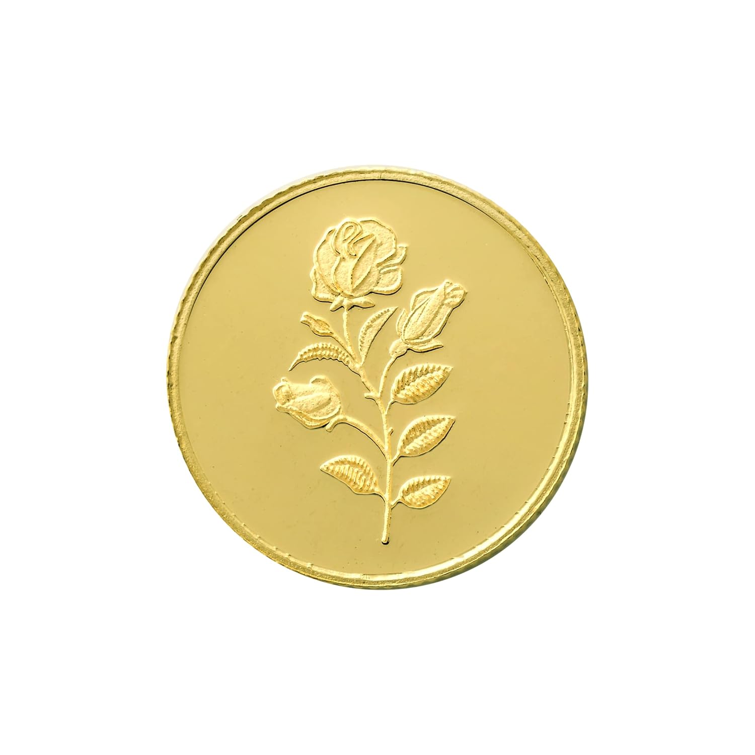 Bangalore Refinery 10 Gram 24k (999) Yellow Gold Rose Coin : Amazon.in ...
