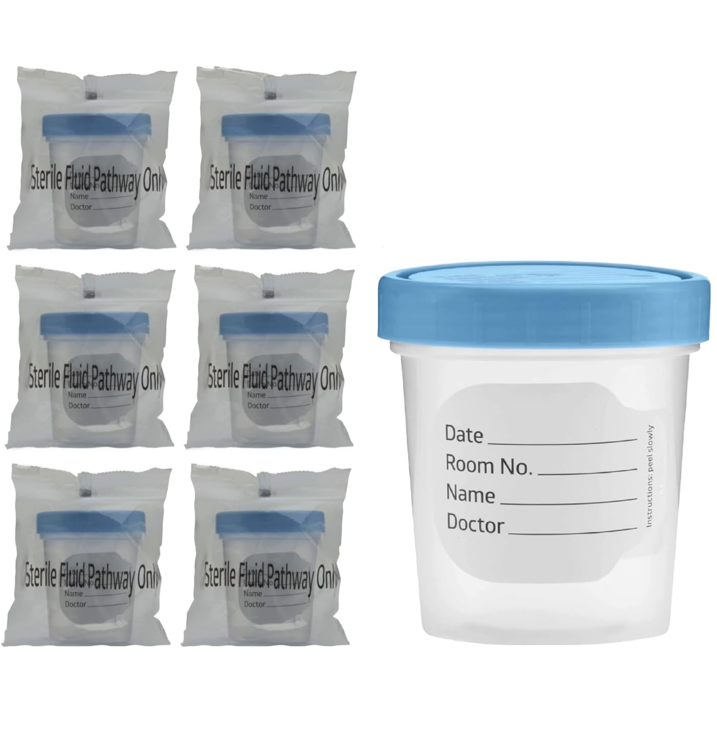 Amazon.com: Sterile Specimen Cups Individually Bagged with Lids [6 ...