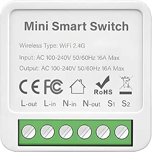 interruptor de luz wifi,WiFi Smart Light 16A DIY Disyuntor Interruptor ...