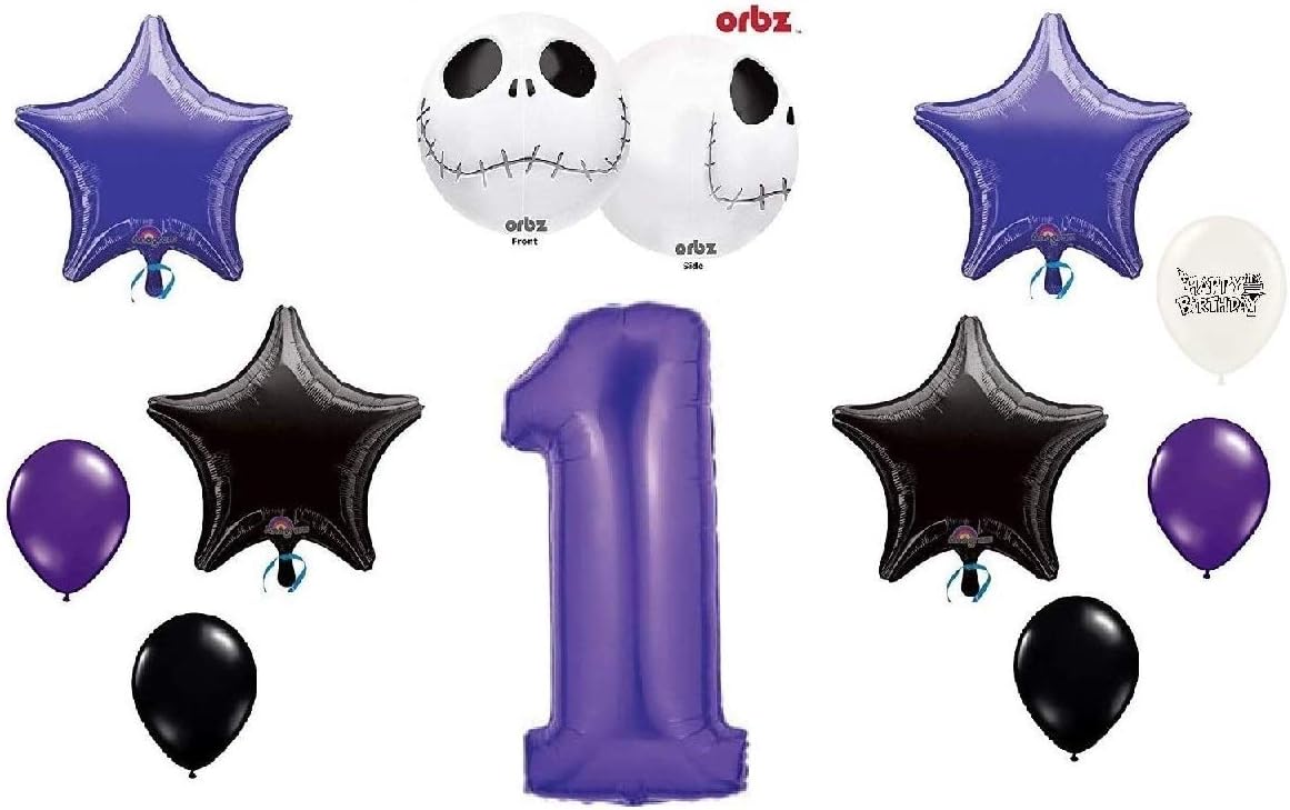 Amazon.com: Jack Skellington Birthday Party Balloon Bundle (1st ...