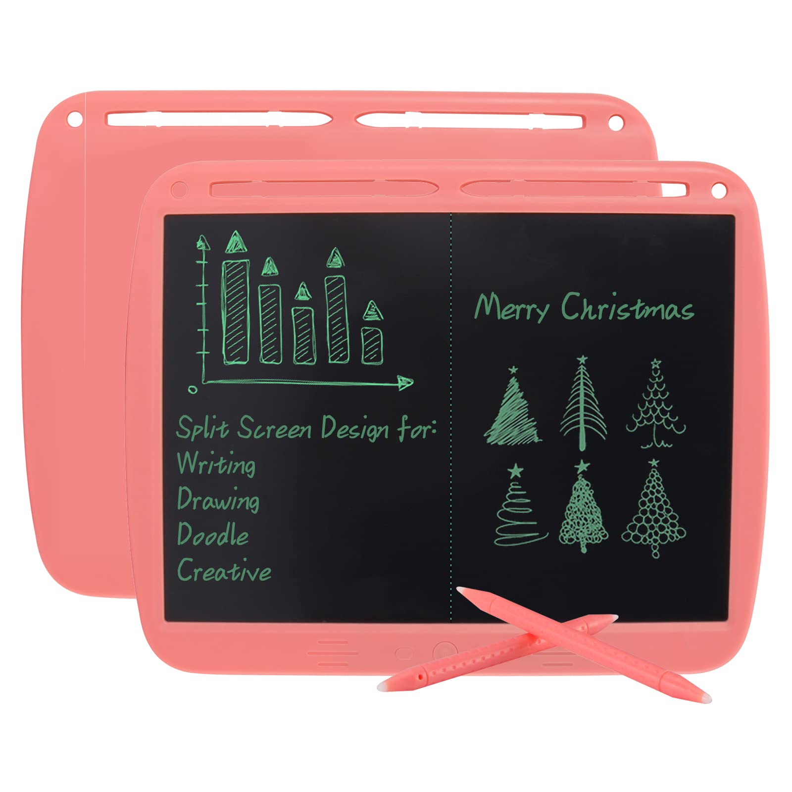 Lcd Writing Tablet Doodle Board 15 Inch Split Screen Rechargeable ...