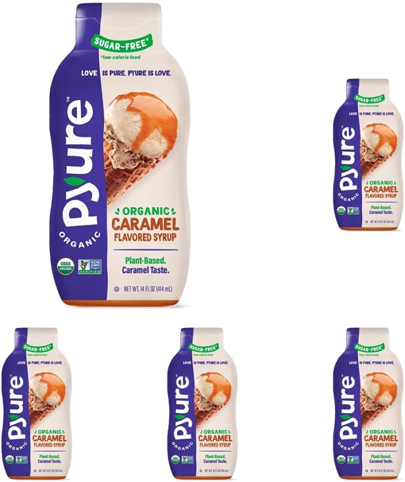 Amazon.com: Pyure Organic Caramel Flavored Syrup, Zero Sugar, 1 Net ...