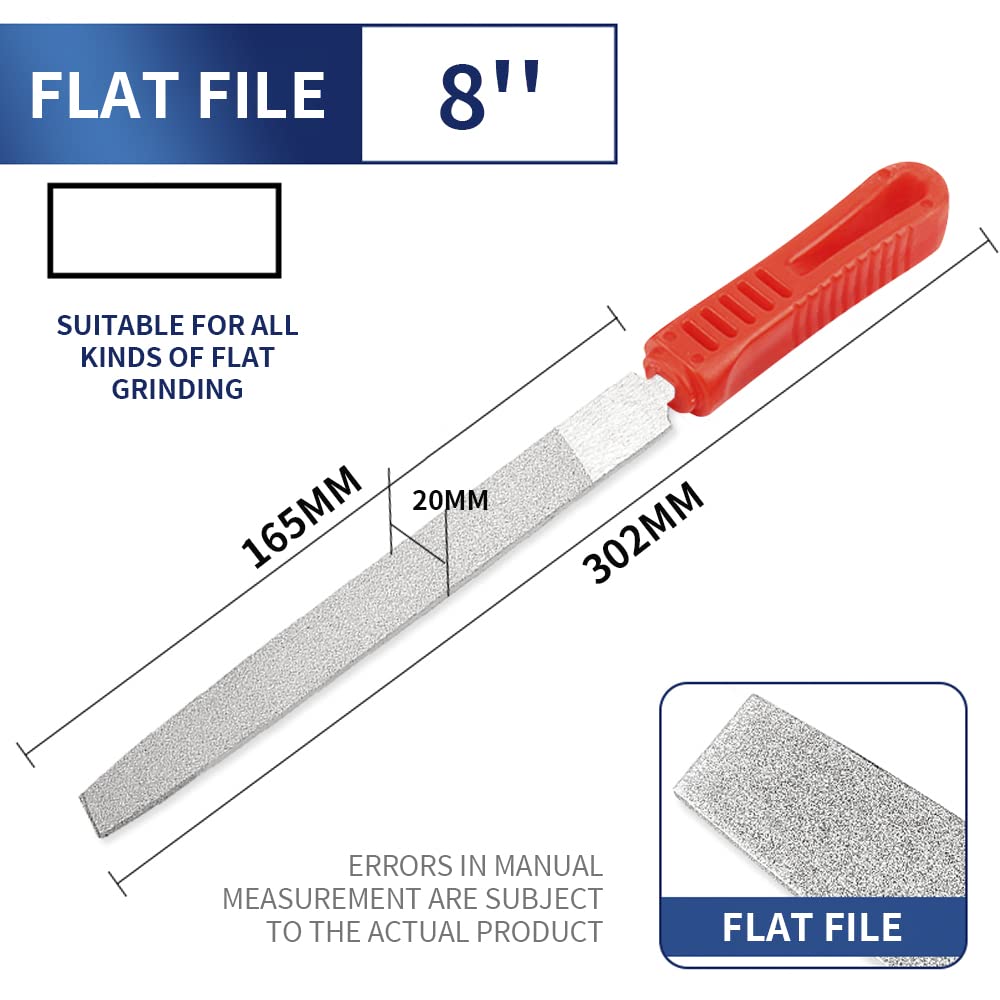 Snapklik.com : SI FANG 8 Inch Diamond Coated File Flat Style Grit 180 ...