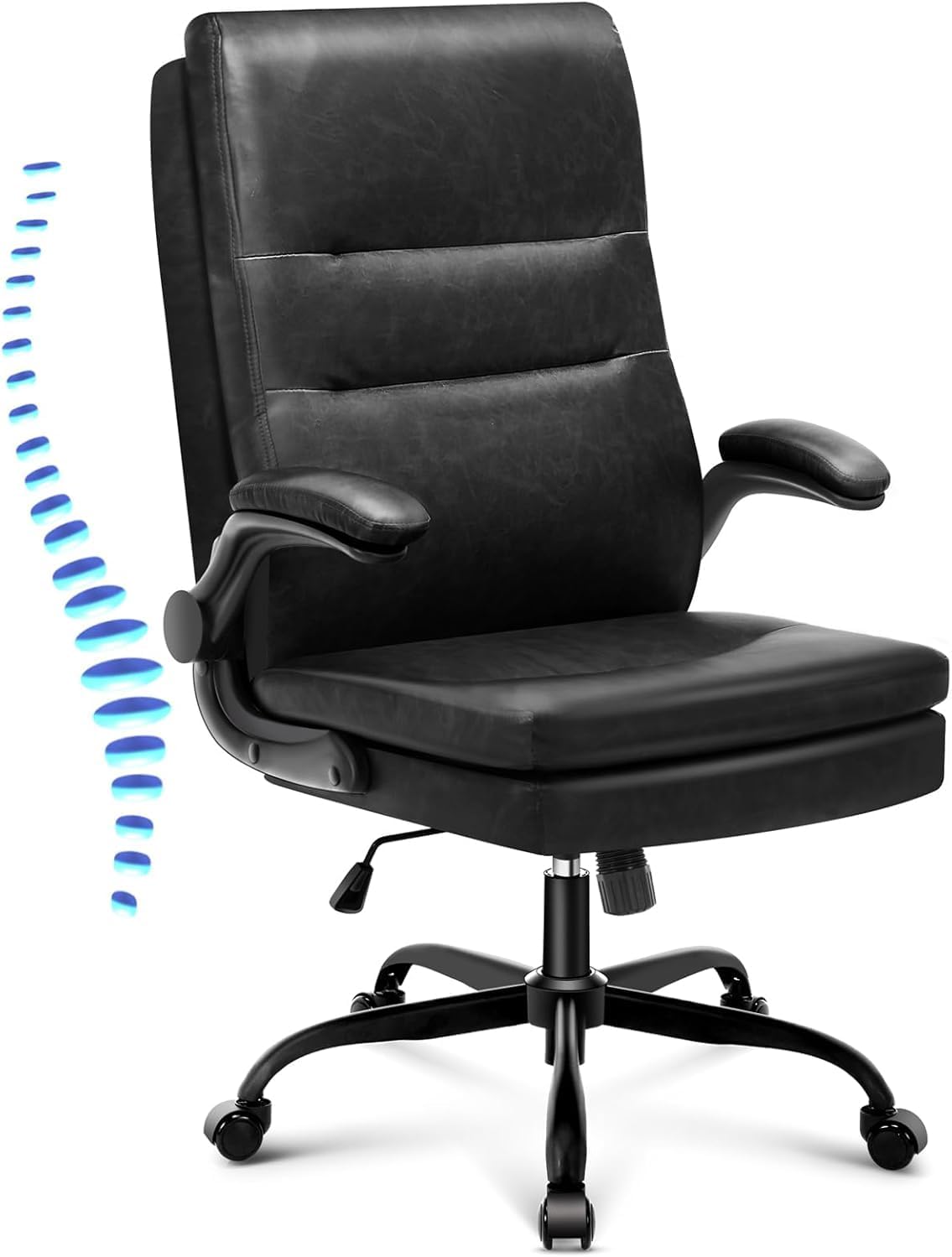 Amazon.com: TUKAKA Office Chair Big and Tall,Executive Vintage Leather ...
