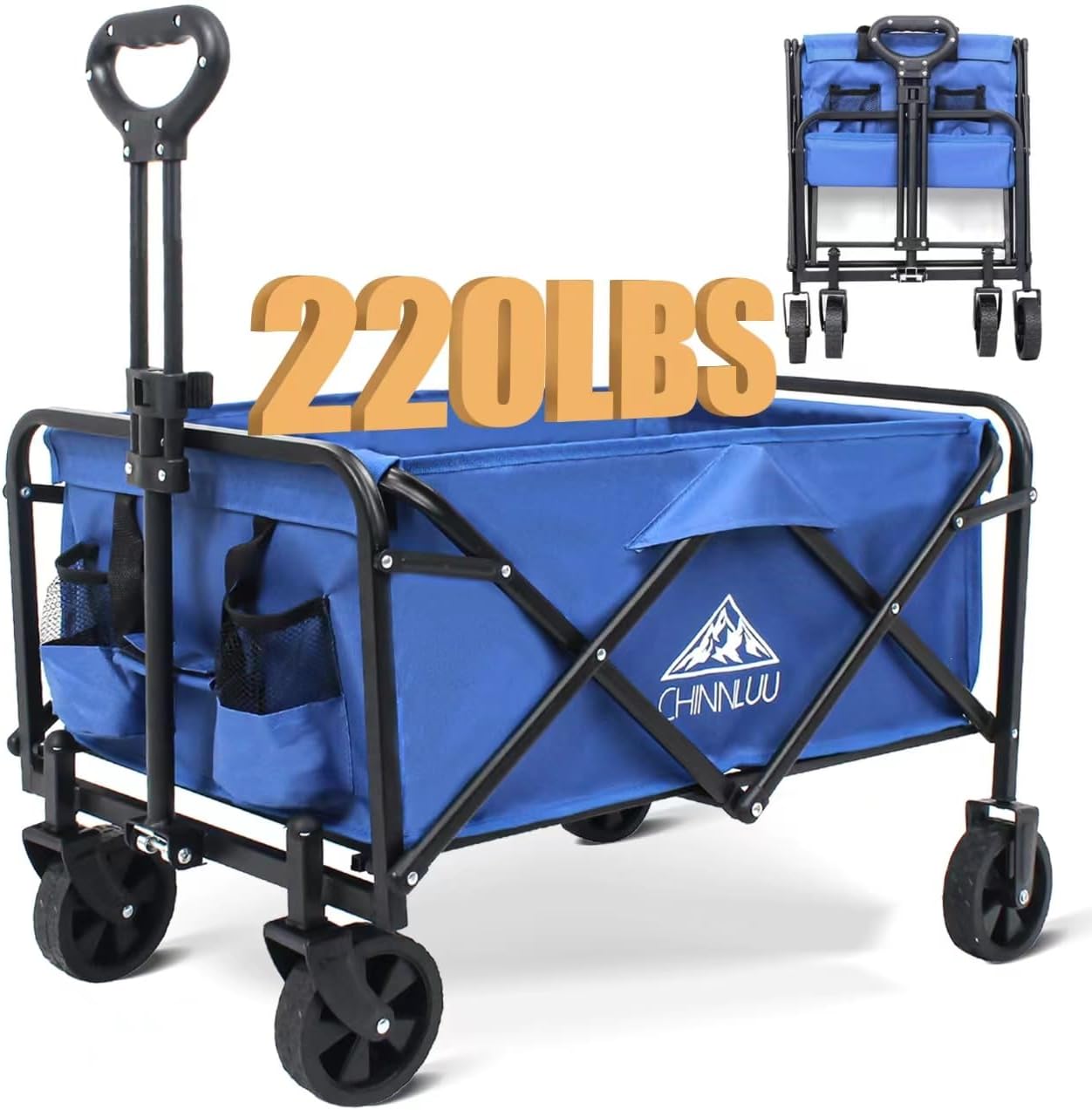 Amazon.com: Tipai Folding Chair Cart Thickened Folding Chair Rack Two ...