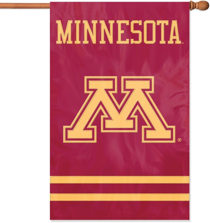 Amazon.com : Minnesota Golden Gophers NCAA Appliqu?Banner Flag : Sports ...