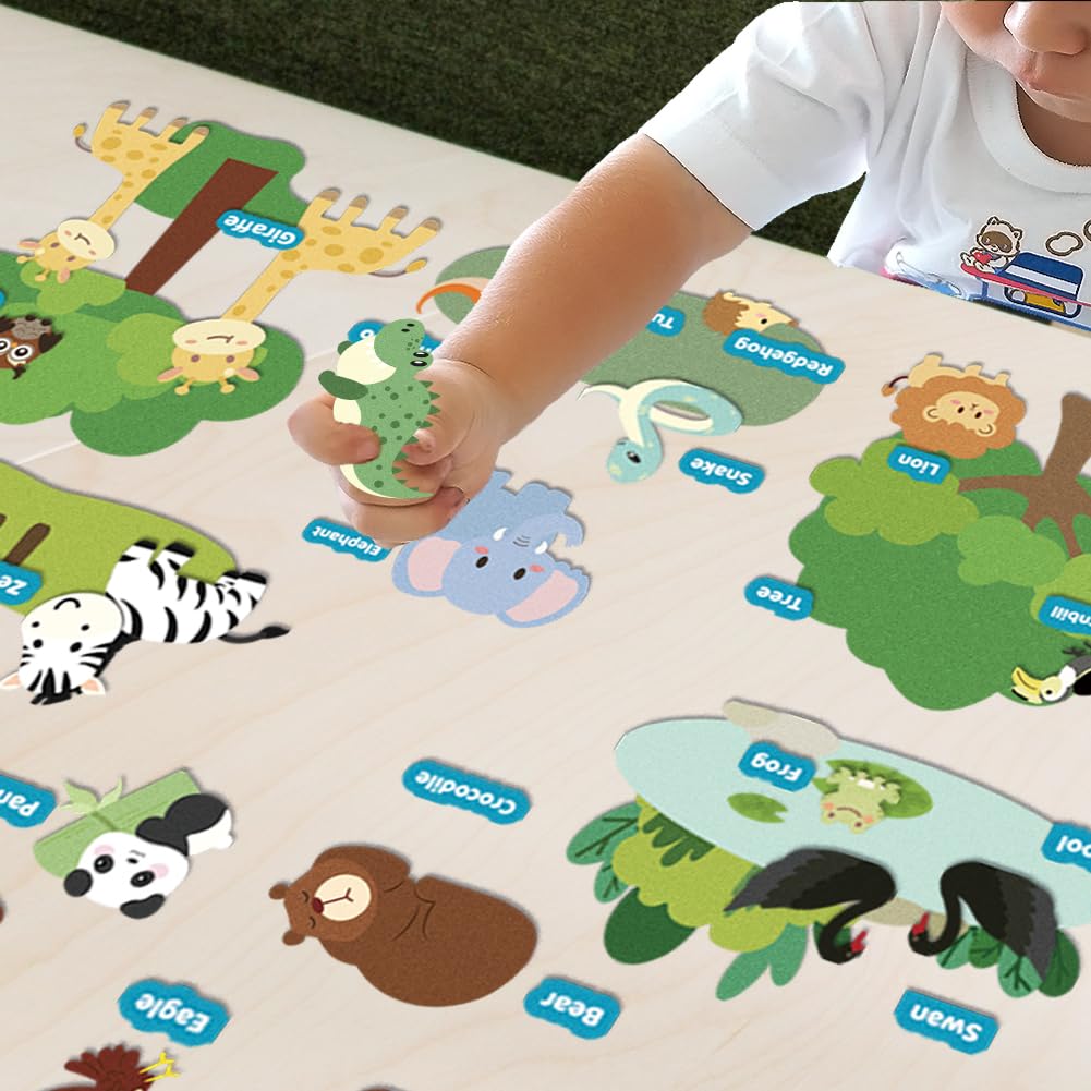 Farm Animals Felt Pieces BEUNITONE Farm Felt Story Board Set - 54 Piece ...