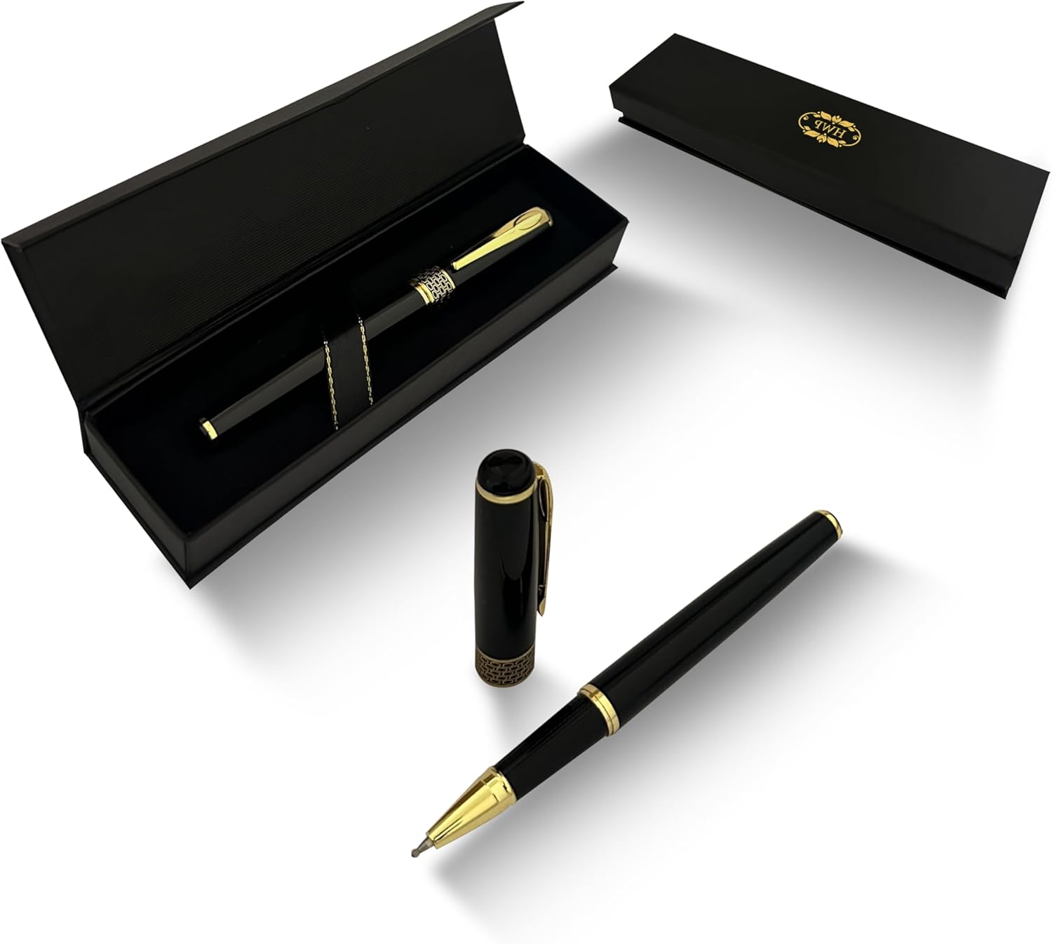 Amazon.com : Luxury Pen Black and Gold, Refill and Bag Comes in an Pen ...