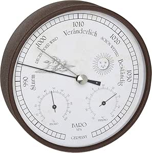 TFA-Dostmann Indoor and Outdoor Analogue Weather Station Barometer ...