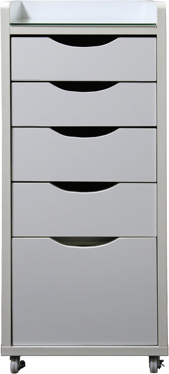 Amazon | サンニード 大理石調 ネイル ワゴン 幅33 チェスト キャビネット キャスター付き 木製 GNW-3377-WH | 机 | 文房具・オフィス用品