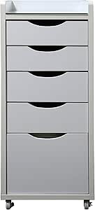 Amazon | サンニード 大理石調 ネイル ワゴン 幅33 チェスト キャビネット キャスター付き 木製 GNW-3377-WH | 机 | 文房具・オフィス用品