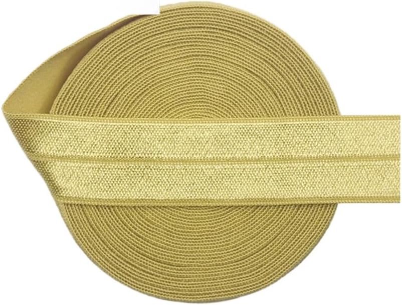Amazon.com: 50 100 Y/Roll Plain Shiny Fold Over Elastics FOE Spandex ...