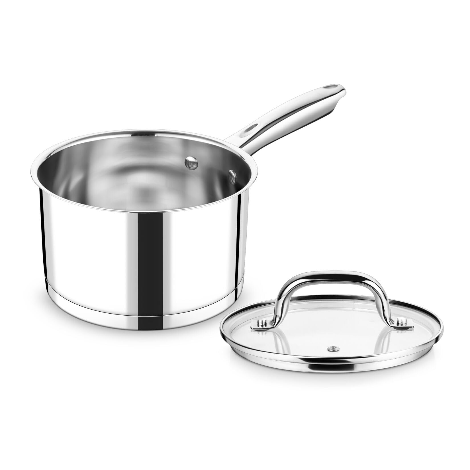 Amazon.com: P&P CHEF 2 QT Sauce Pan with Lid, Stainless Steel Small ...
