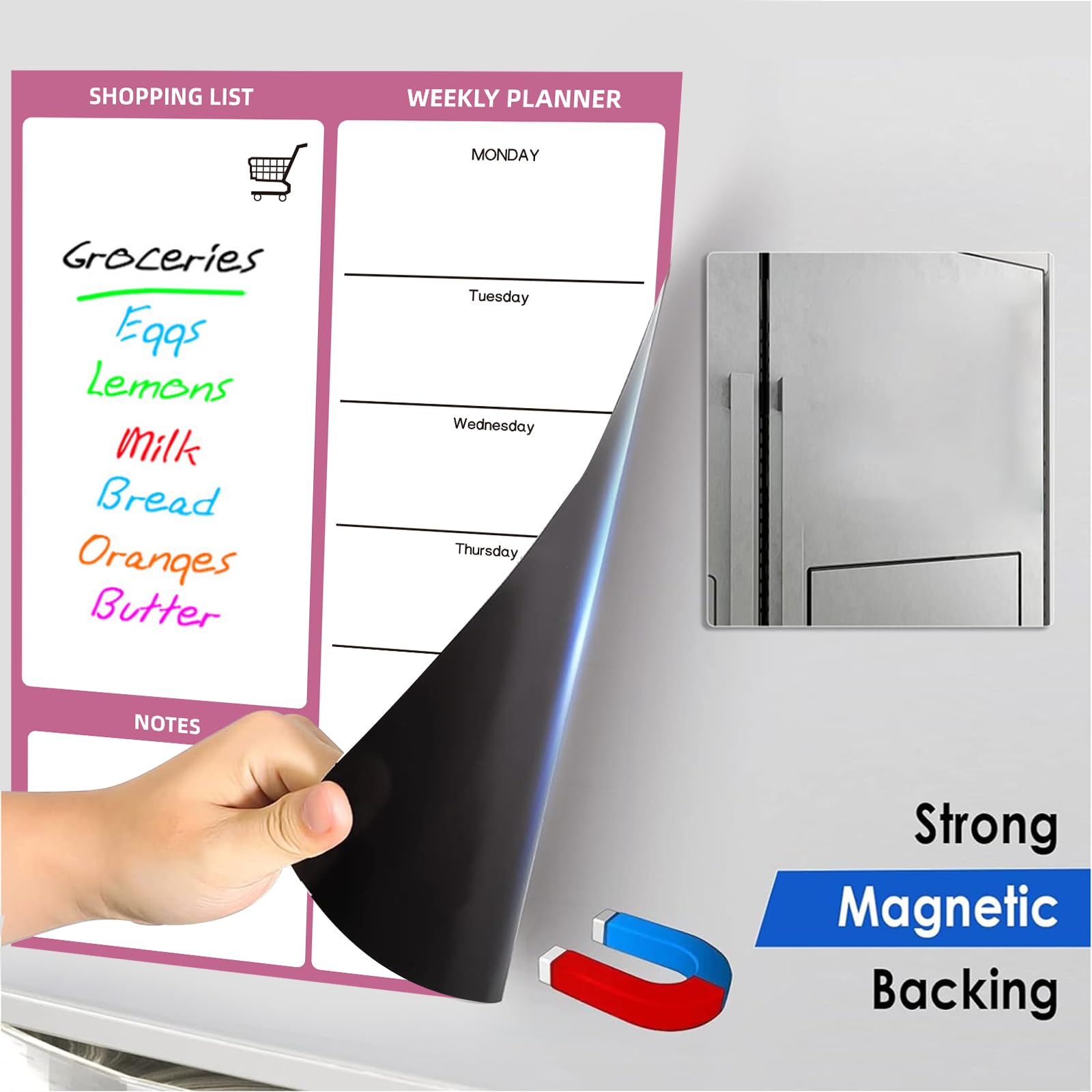 Magnetic Weekly Planner,A4 Magnetic Whiteboard,Magnetic Dry Erase ...