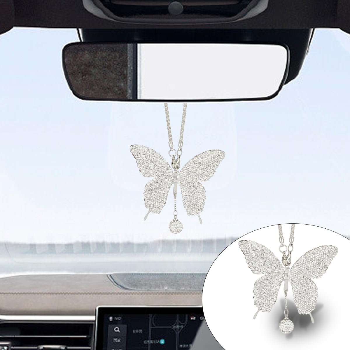Amazon.com: Maciebelle Rear View Mirror Accessories - Car Swinging ...