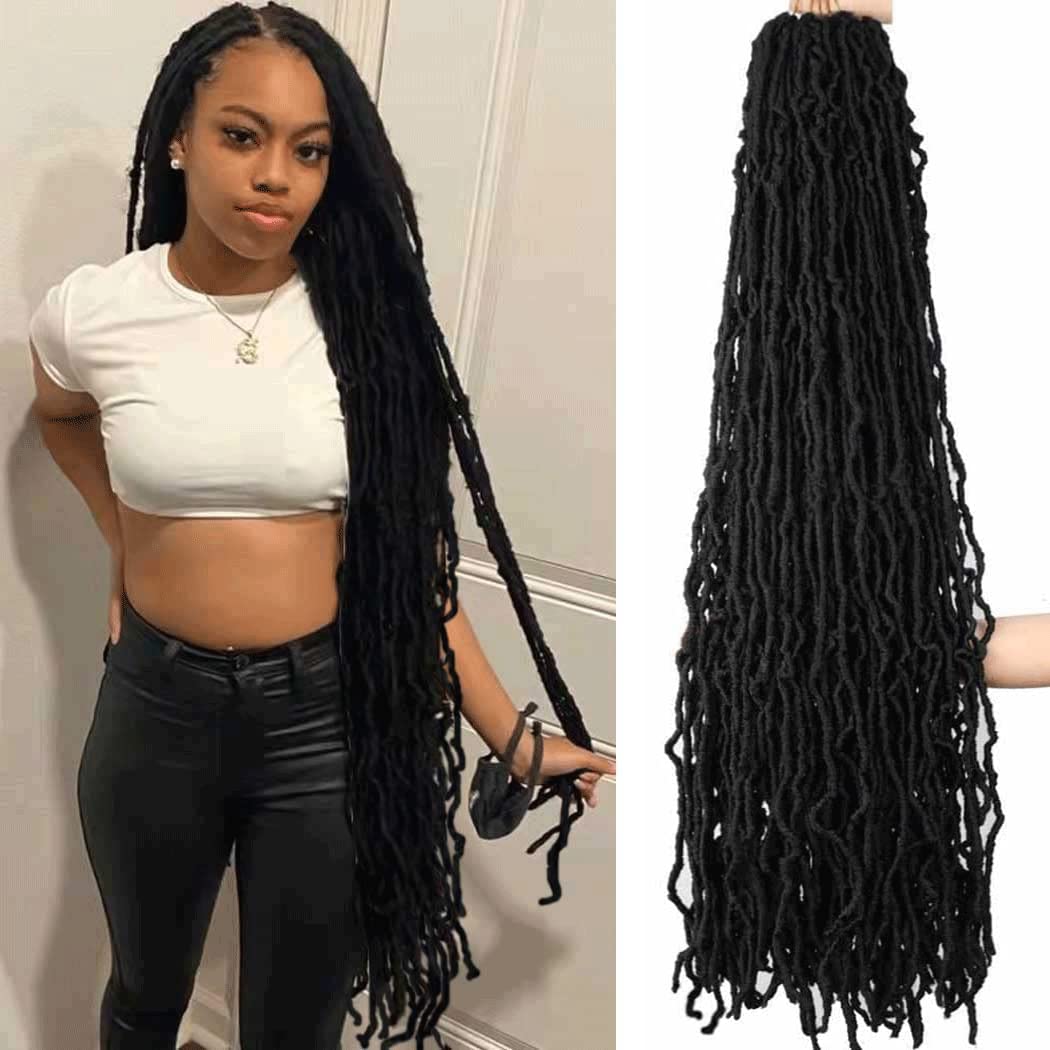 Amazon.com : 6 Packs 36 Inch Soft Locs Crochet Hair Pre Looped Long ...