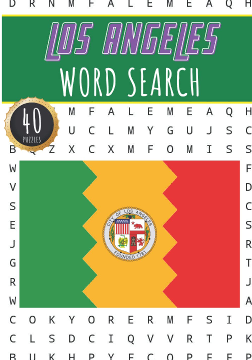 Los Angeles Word Search: 40 Fun Puzzles With Words Scramble for Adults ...